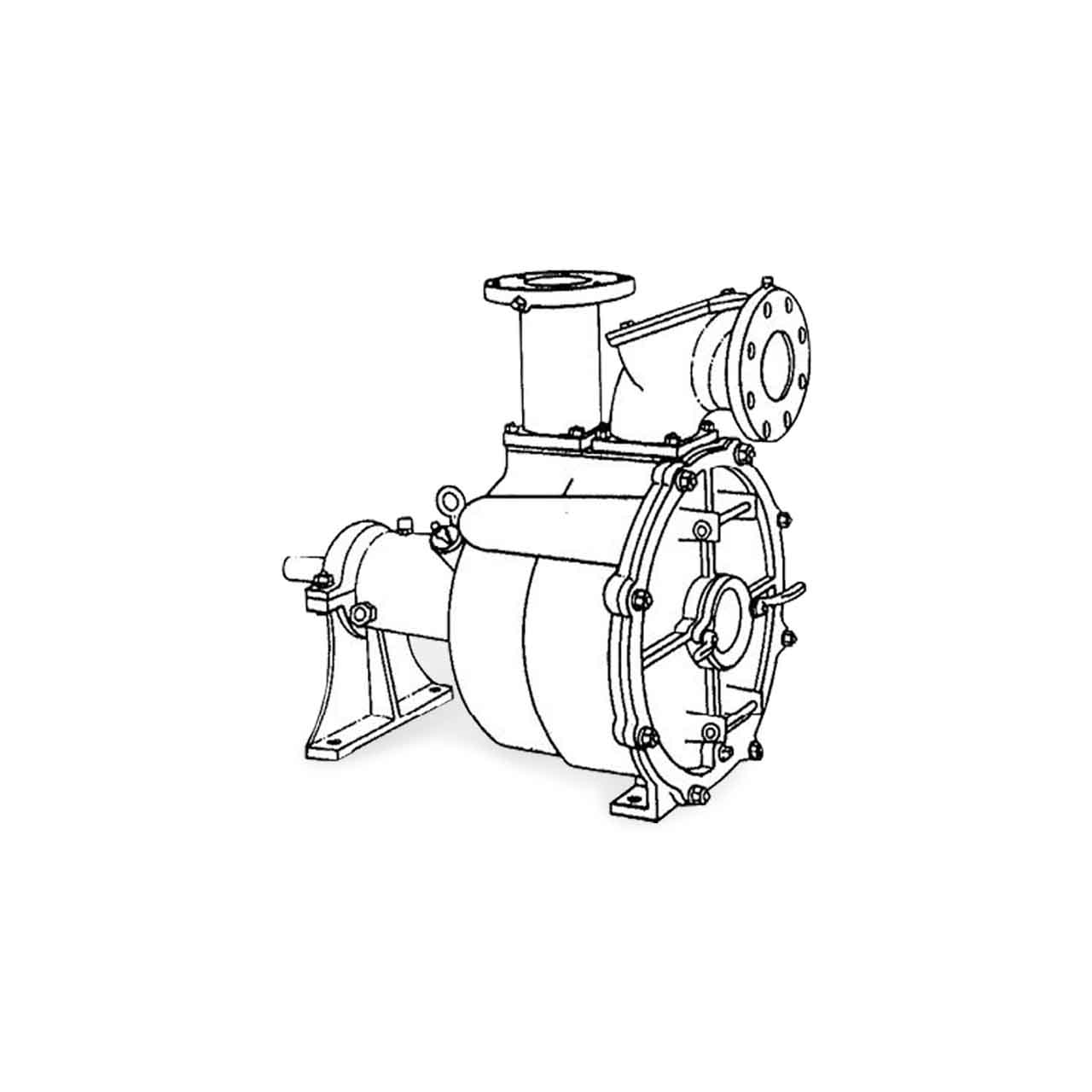 Crown - Crown PO4LB-8D Self-Priming Solids Handling Pump #CWN4C04D0008D031